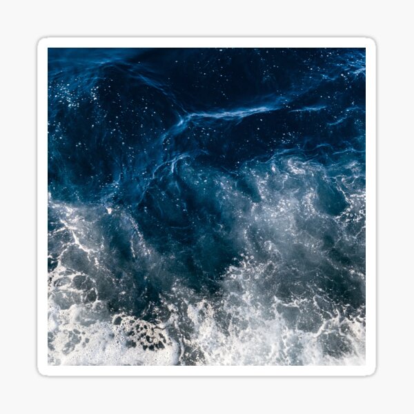 "Dark Blue Ocean" Sticker for Sale by PotluckPrints | Redbubble