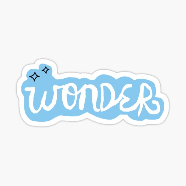 "Wonder Title (Book/Movie)" Sticker for Sale by rokiyoko | Redbubble