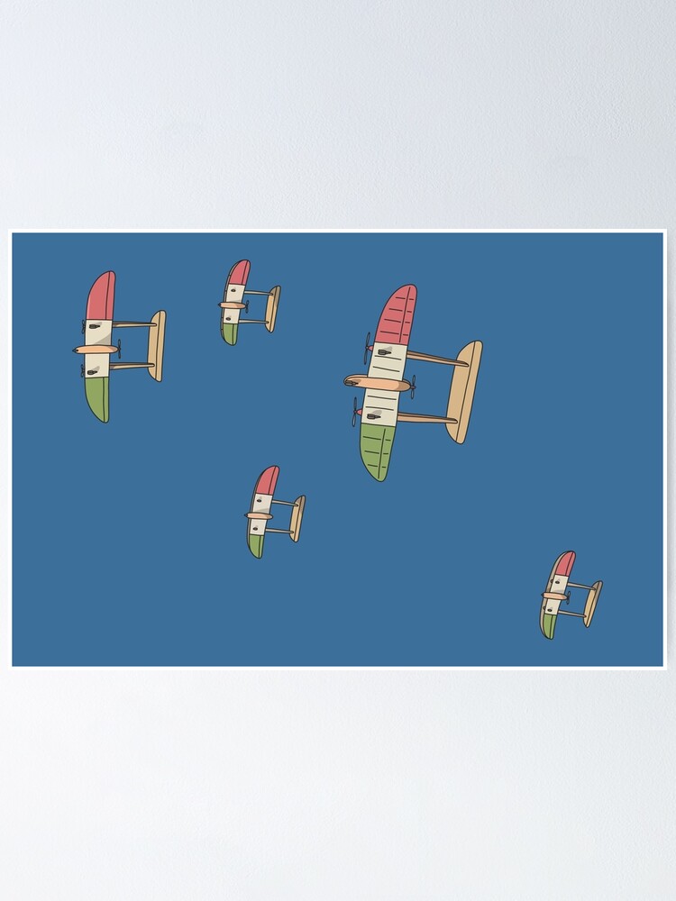 "The Wind Rises Airplanes Movie Art" Poster for Sale by Papaink | Redbubble