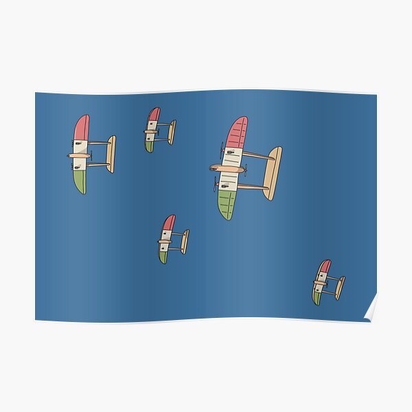 "The Wind Rises Airplanes Movie Art" Poster for Sale by Papaink | Redbubble