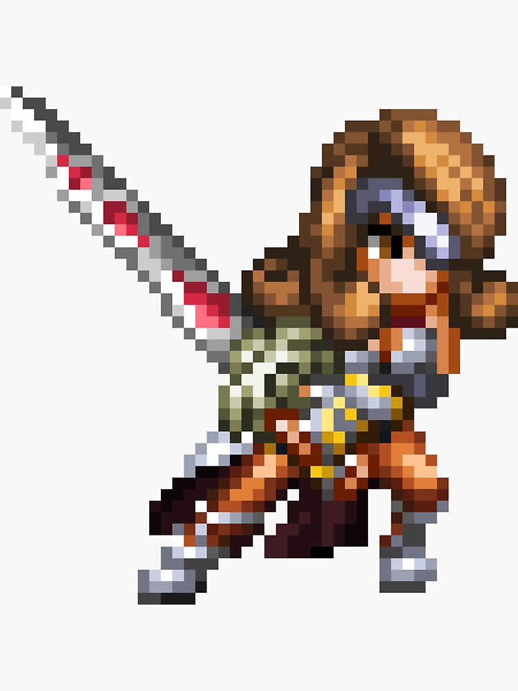 "Beatrix Standby Final Fantasy IX Pixel Art" Sticker for Sale by PIXEL ...