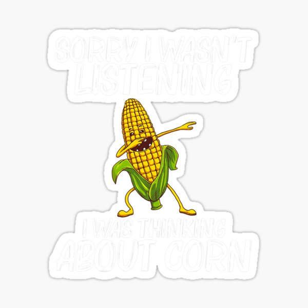 "Funny Corn Gift For Men Women Corn On The Cob Costume Farmer" Sticker ...