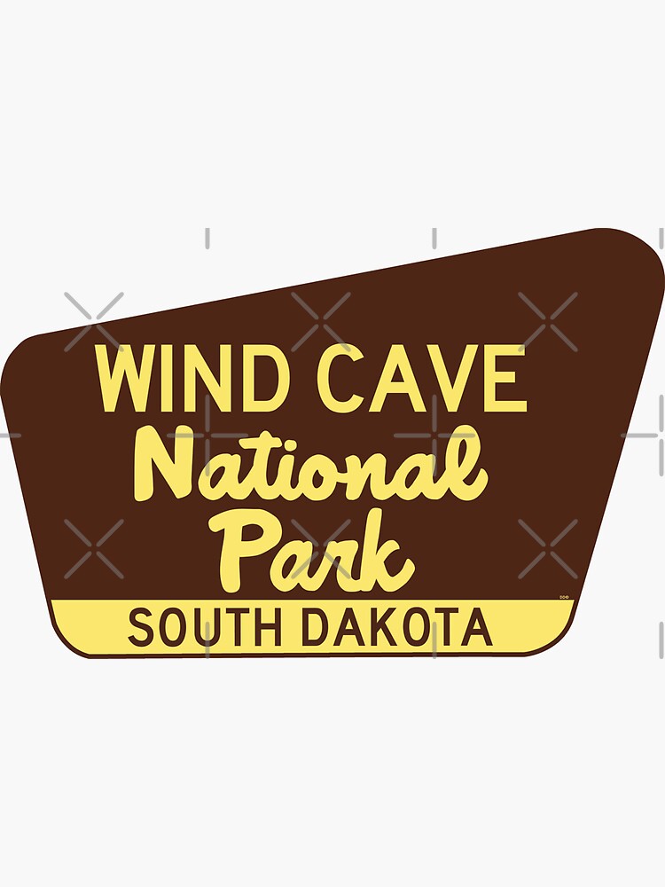 "Wind Cave National Park South Dakota Sign SD" Sticker for Sale by ...