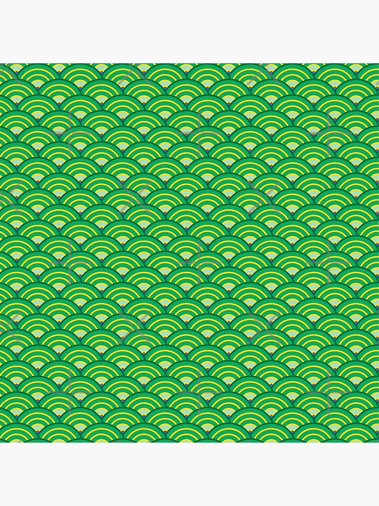 "Japanese pattern in green and yellow arc color. Seigaiha Japanese ...