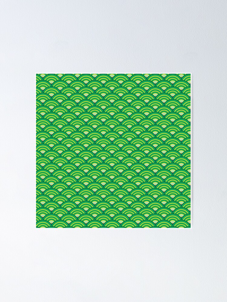 "Japanese pattern in green and yellow arc color. Seigaiha Japanese ...