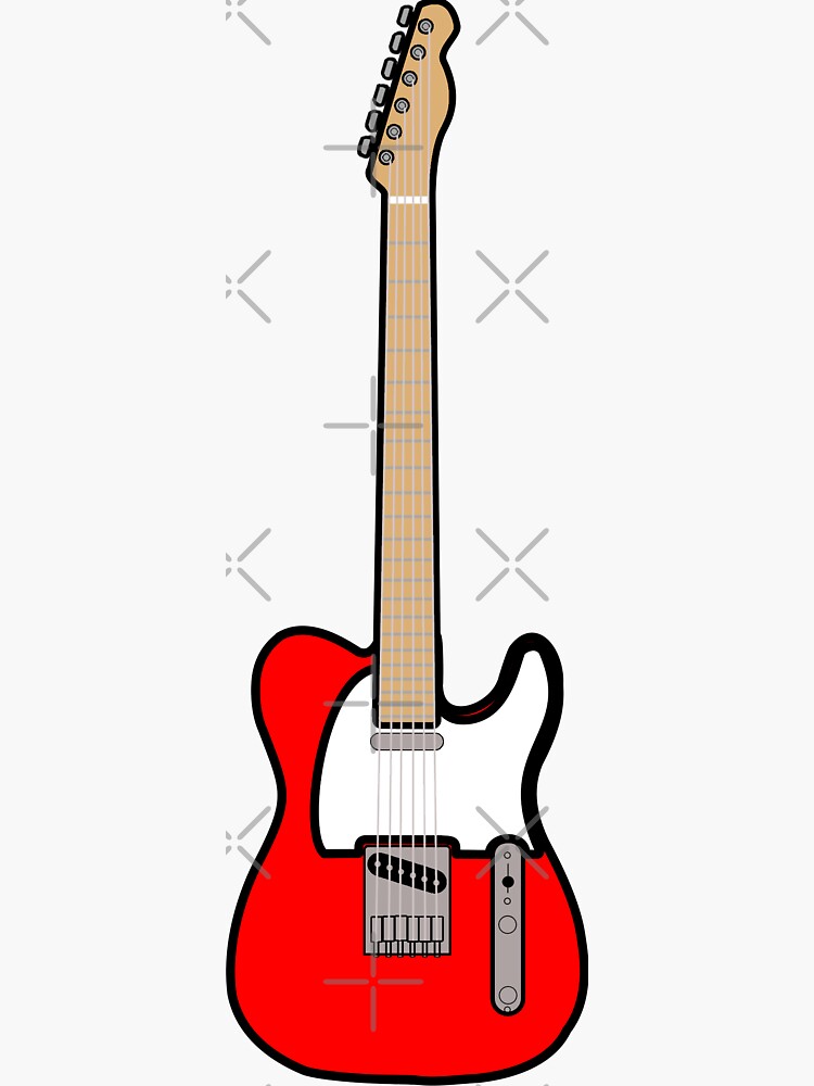 "Telecaster (vertical)" Sticker for Sale by jaywinston | Redbubble