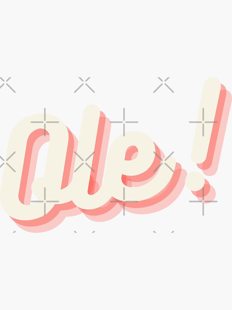 "ole" Sticker for Sale by Tbtworld | Redbubble