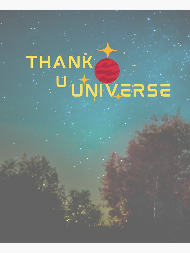"thank you universe" Sticker for Sale by ZoliDeal | Redbubble