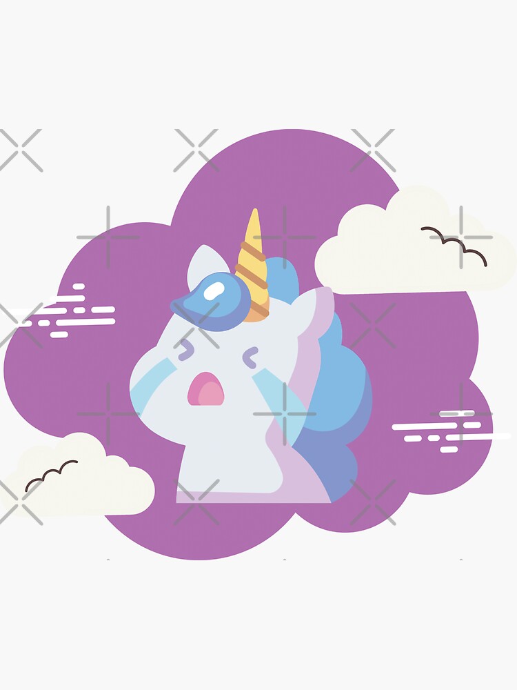 "Crying Unicorn" Sticker for Sale by razvigod | Redbubble