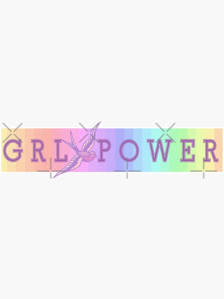 "Pastel Color Grl Power" Sticker for Sale by MakeitMelo | Redbubble