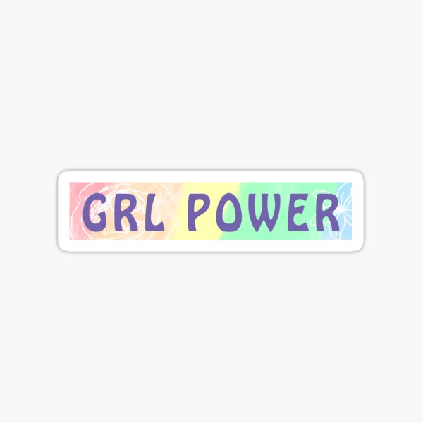 "Pastel Color Grl Power" Sticker for Sale by MakeitMelo | Redbubble