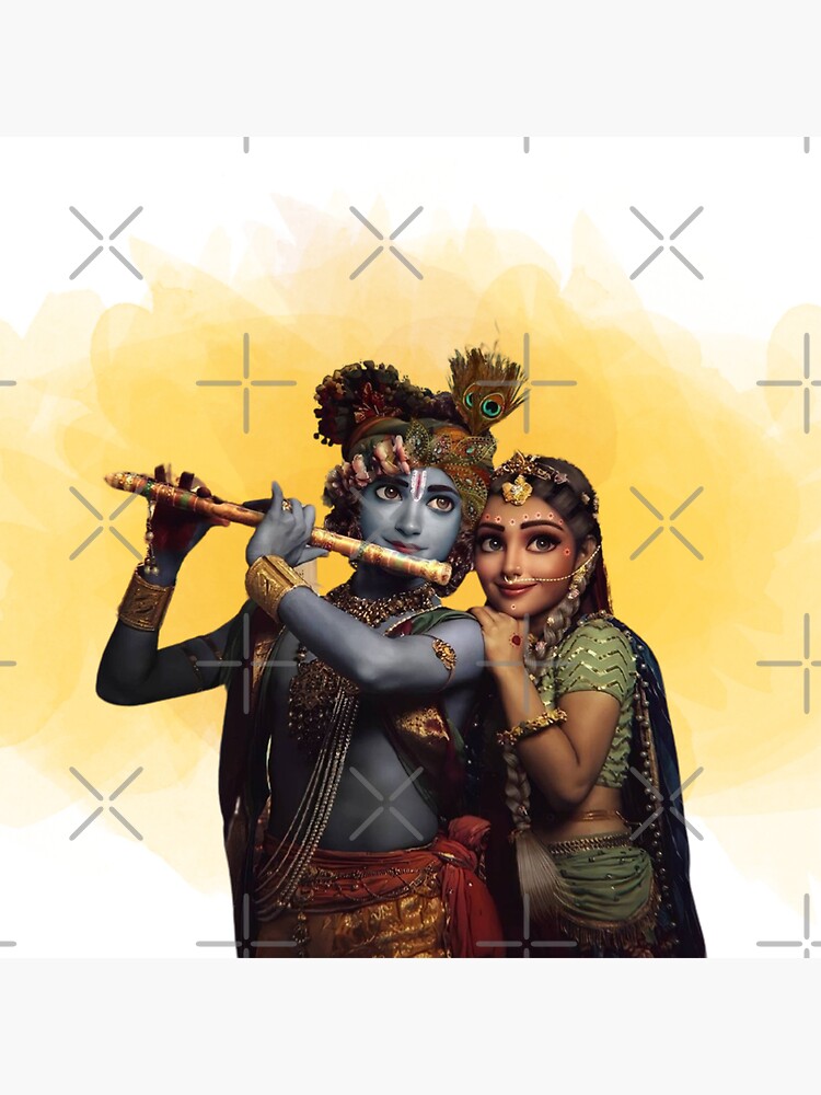 "Radhe krishna art" Sticker for Sale by Bitter-Nut | Redbubble
