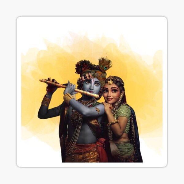 "Radhe krishna art" Sticker for Sale by Bitter-Nut | Redbubble