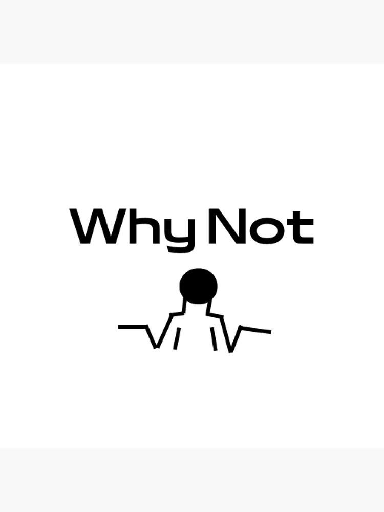 "why not" Sticker for Sale by Whynotagain | Redbubble