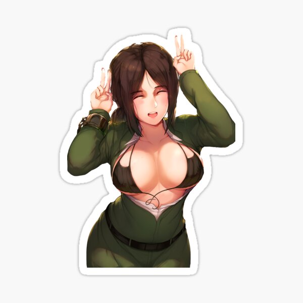 Pieck Sexy Hentai Anime Finger Pieck Sticker For Sale By Corelli87 Redbubble