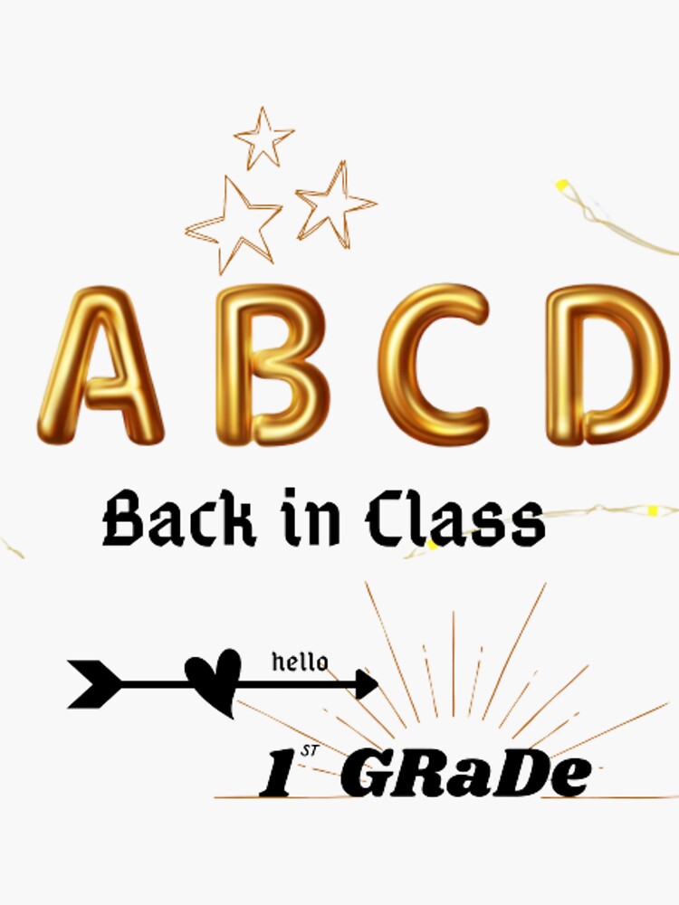 "ABCD Rocks Back To School Back In Class ABCD T-Shirt" Sticker for Sale ...