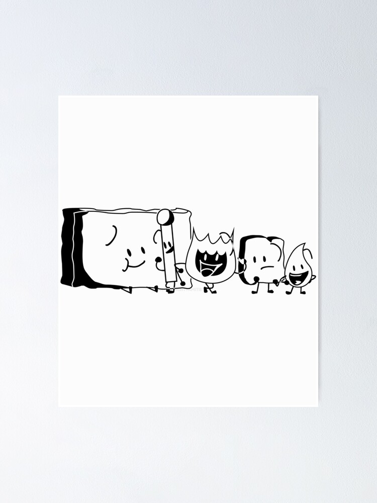 "BFDI Generation 1 Characters Light " Poster for Sale by ...