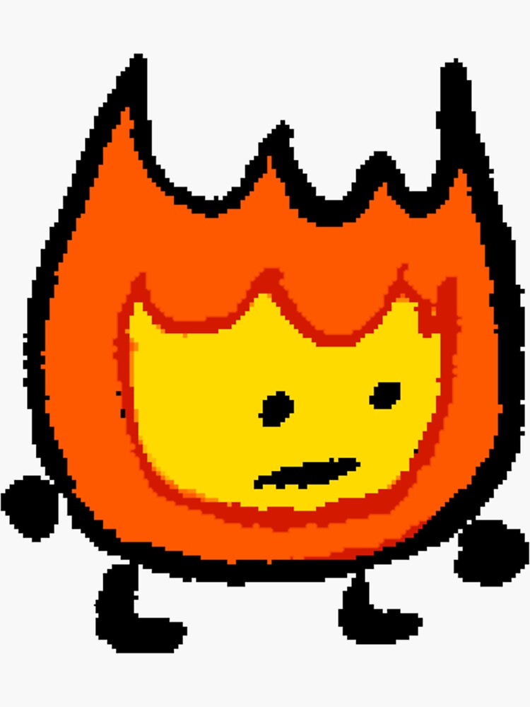 "BFDI Firey " Sticker for Sale by CharlesMohler85 | Redbubble