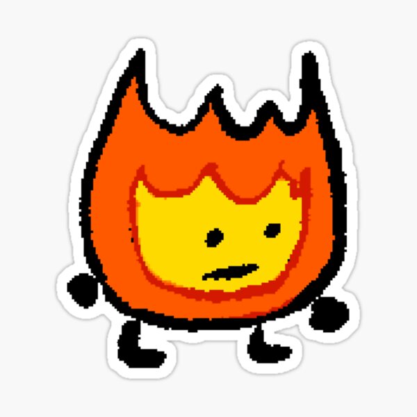 "BFDI Firey " Sticker for Sale by CharlesMohler85 | Redbubble