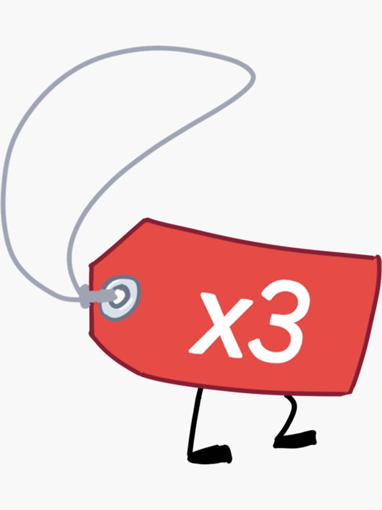 "BFB Price tag " Sticker for Sale by CharlesMohler85 | Redbubble