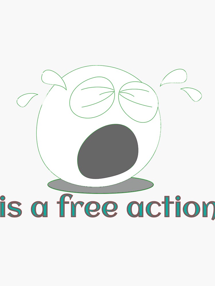 "Crying Is A Free Action First Relaxed Fit" Sticker for Sale by ...