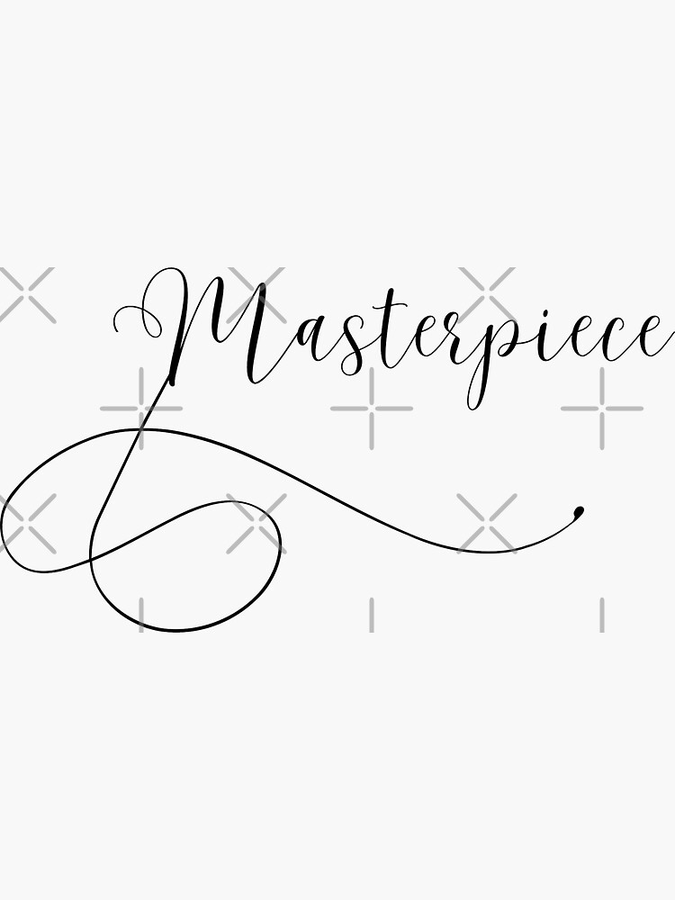 "Fun, Beautiful Calligraphy Masterpiece" Sticker for Sale by ImaginedCo ...