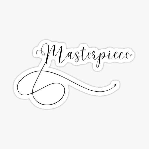 "Fun, Beautiful Calligraphy Masterpiece" Sticker for Sale by ImaginedCo ...
