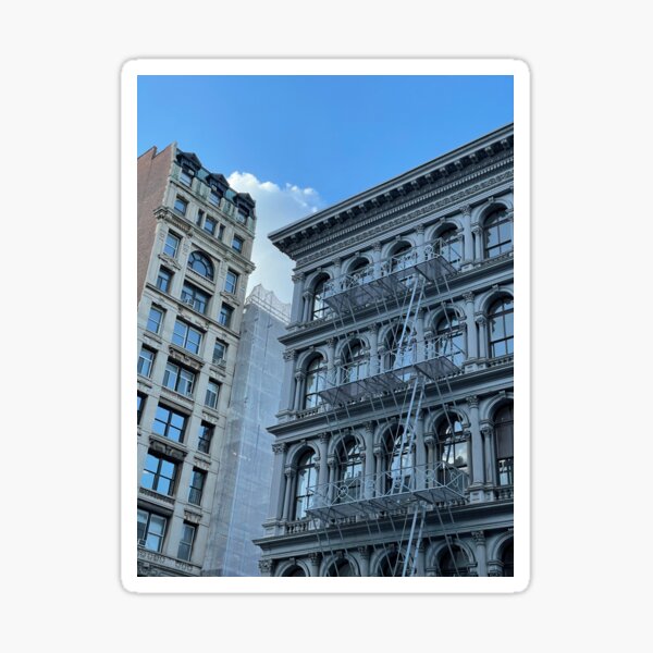 "NYC Building Facades Lower Manhattan" Sticker for Sale by ...