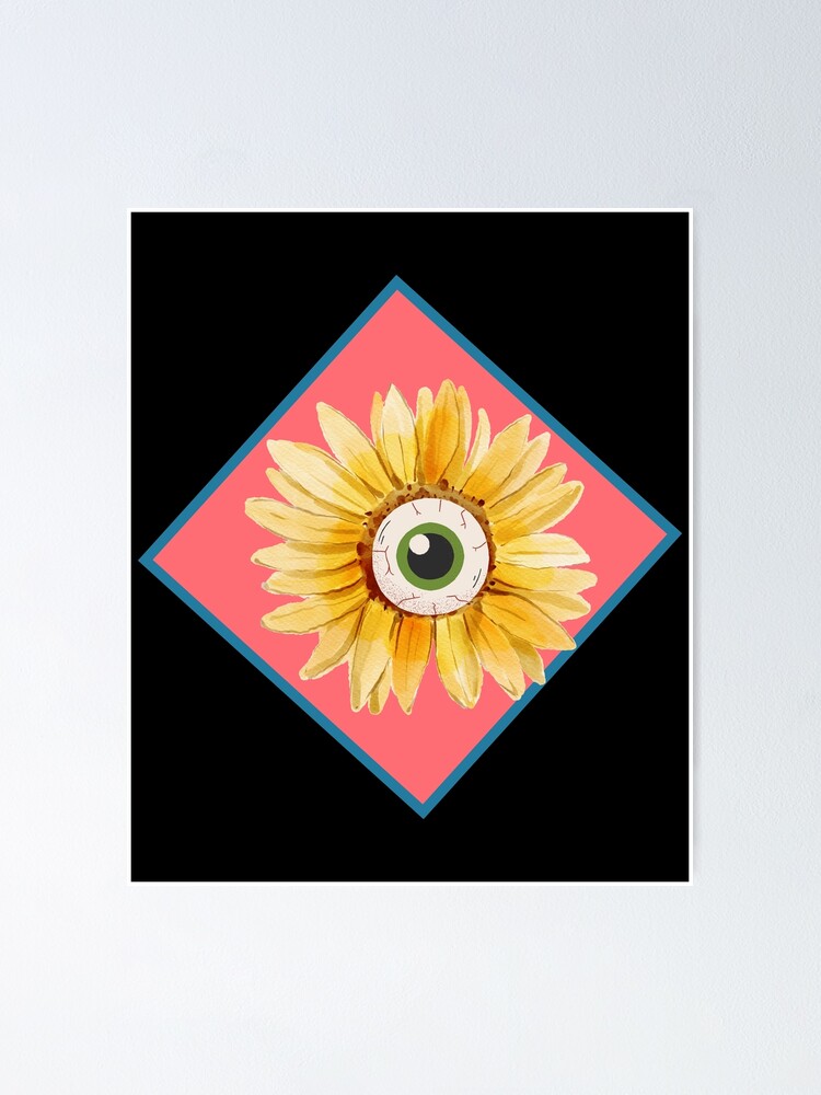 "weirdcore aesthetic sunflower eyeballs" Poster for Sale by ...