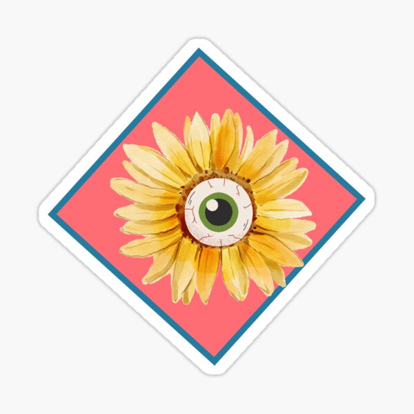 "weirdcore aesthetic sunflower eyeballs" Sticker for Sale by ...