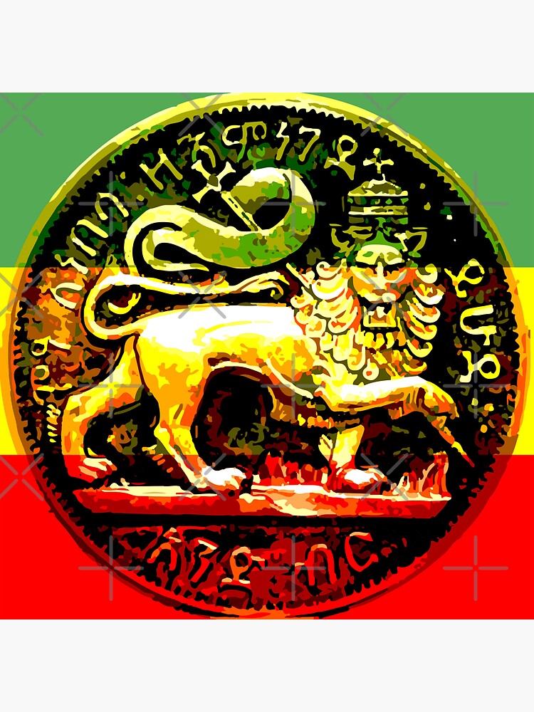 "Jah Rastafari Ancient Lion of Judah Design" Sticker for Sale by ...