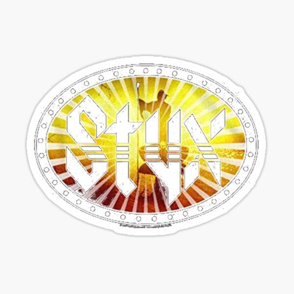 "Styx 1972 Rock Band Wooden Nickel On Stage Bright Lights" Sticker for ...