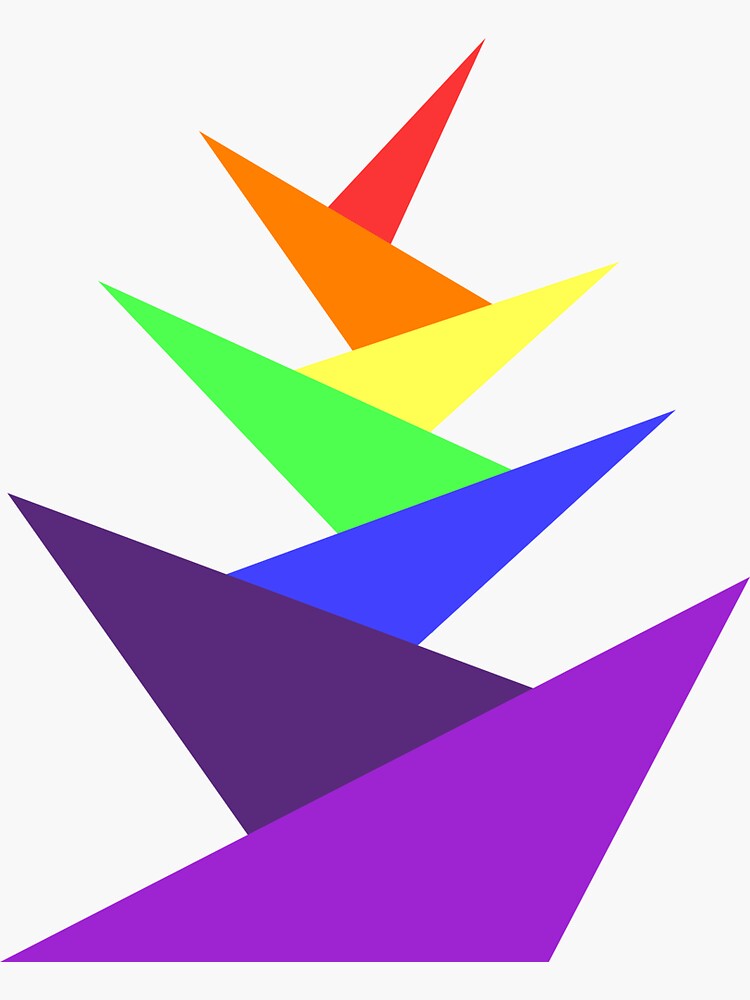 "Rainbow Collection - Angular Tree" Sticker for Sale by psyray2007 ...