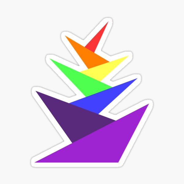 "Rainbow Collection - Angular Tree" Sticker for Sale by psyray2007 | Redbubble
