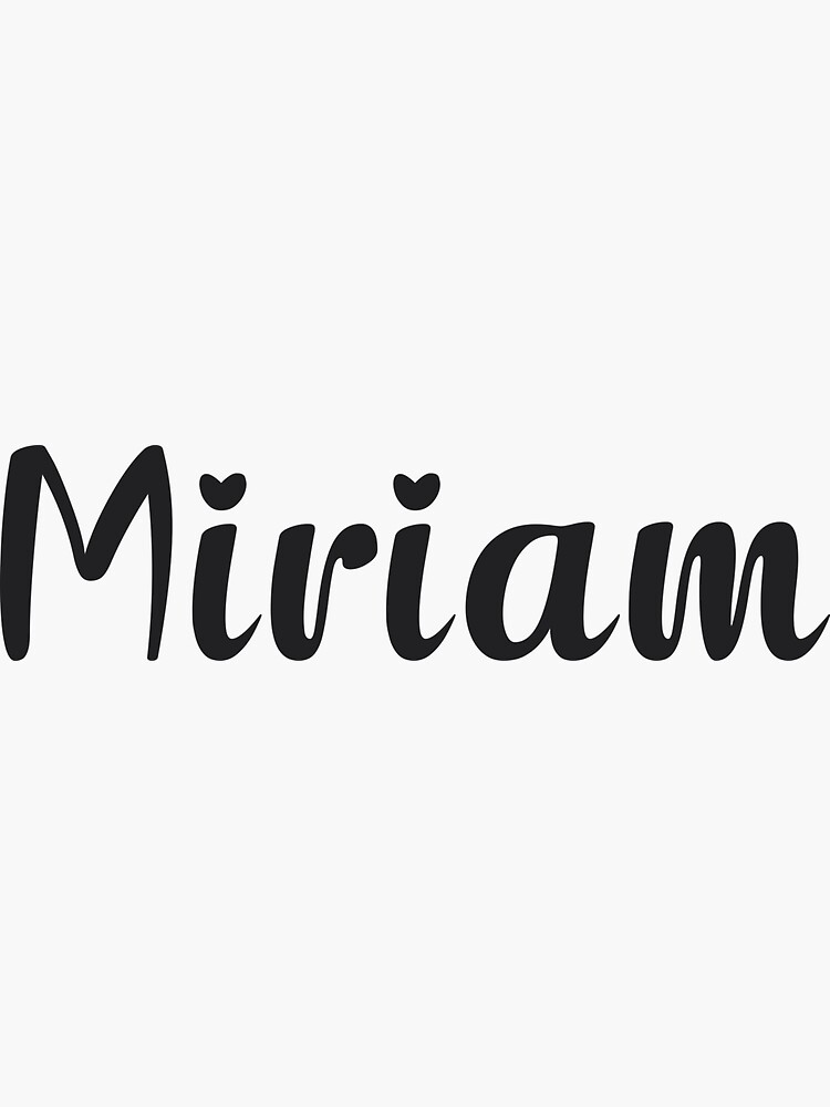 "Miriam" Sticker for Sale by 99Posters | Redbubble