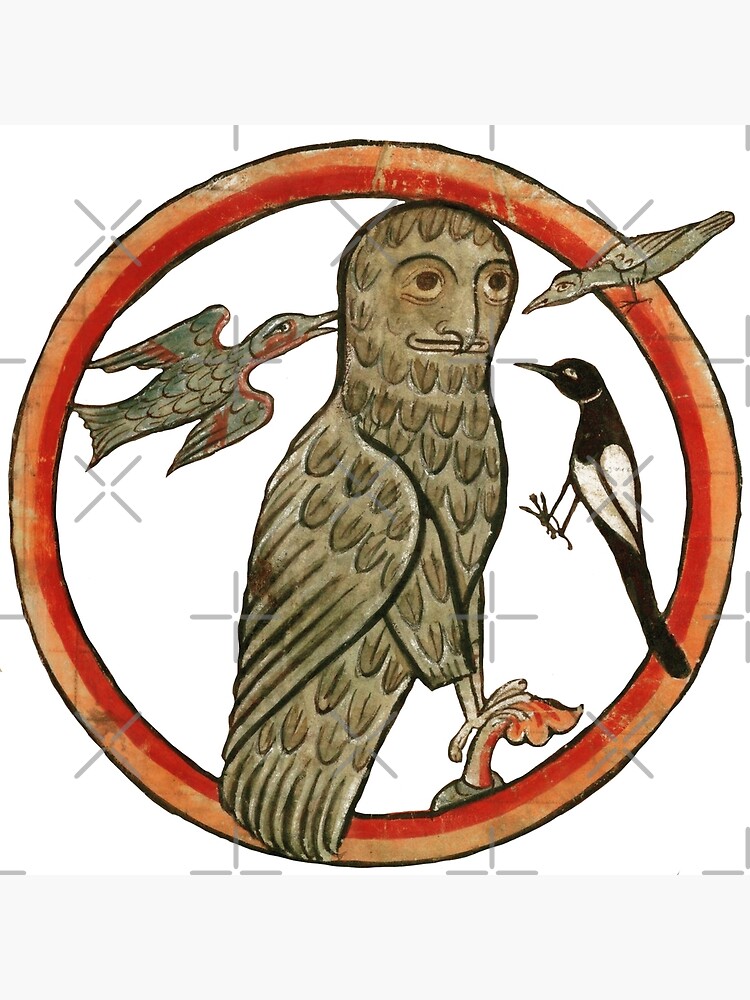 "Medieval art - "Owl with birds"" Poster for Sale by ArtOfSilentium ...