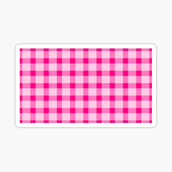 "Hot Pink Buffalo Plaid " Sticker for Sale by korlatte | Redbubble