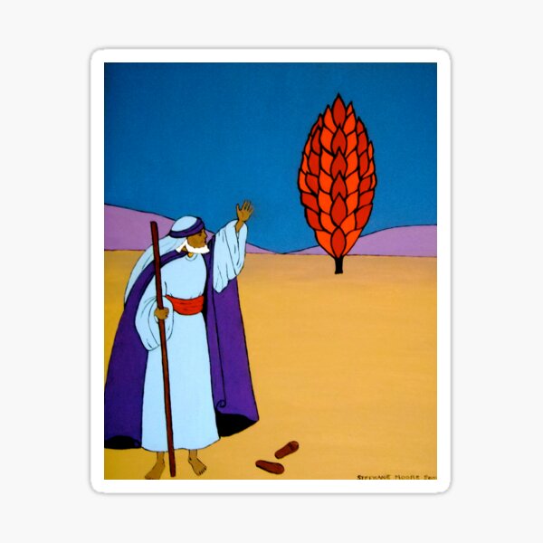 "Moses and the Burning Bush" Sticker for Sale by Shulie1 | Redbubble