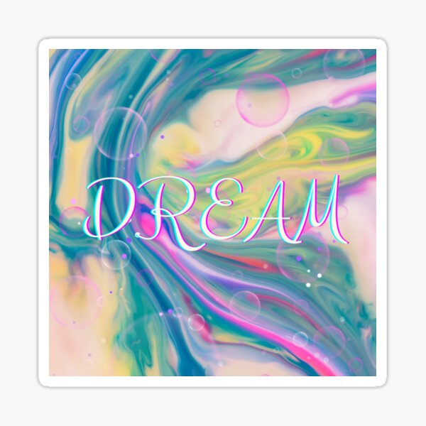 "Dream... A marble effect with floating bubbles" Sticker for Sale by ...