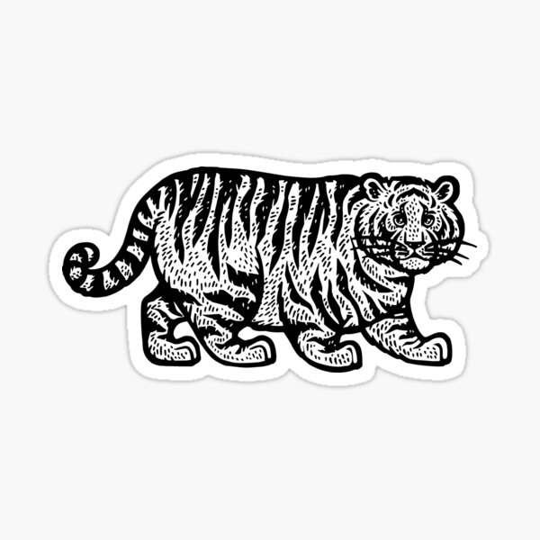 "Fat tiger" Sticker for Sale by alexwro | Redbubble