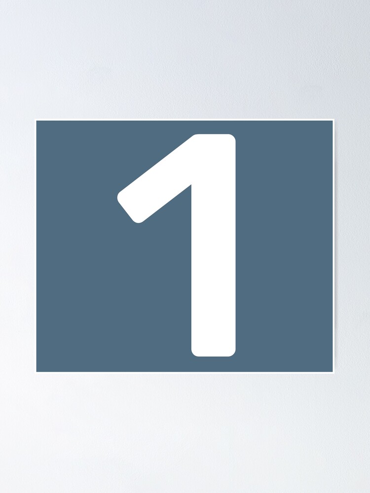 "Simple White Number One Symbol #1" Poster for Sale by st0n0ga | Redbubble