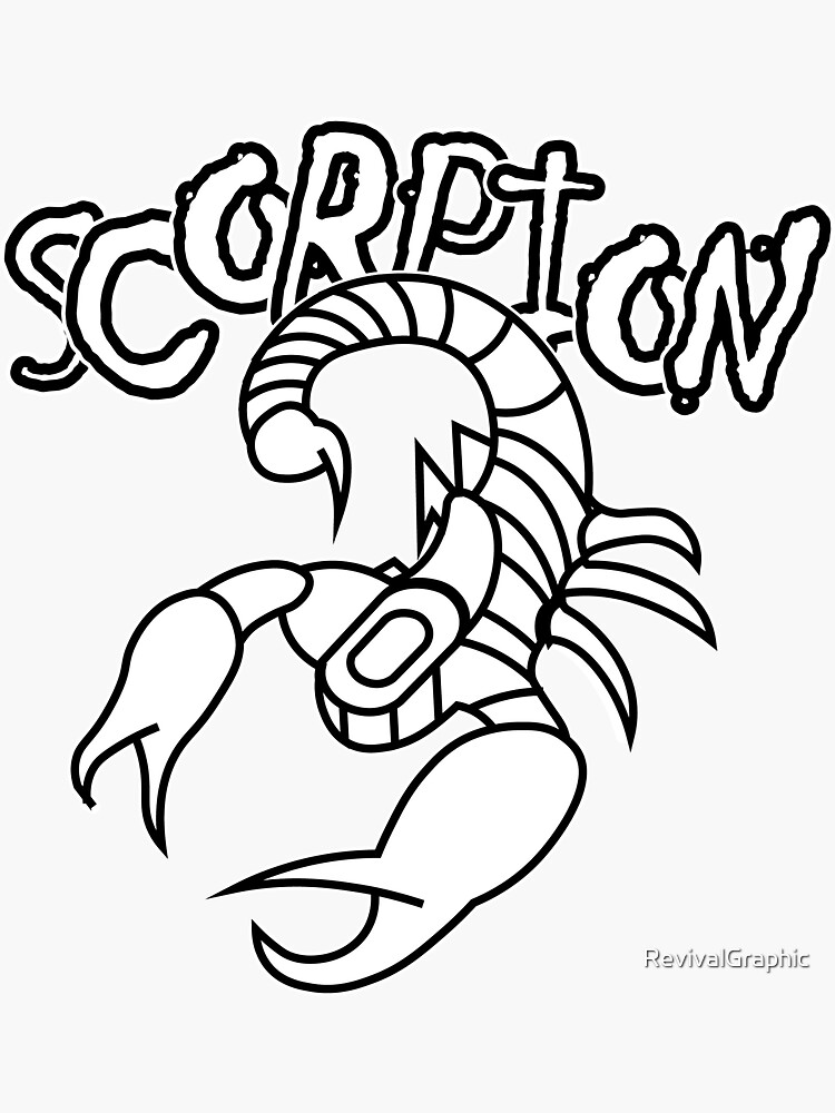 "Scorpion" Sticker for Sale by RevivalGraphic | Redbubble
