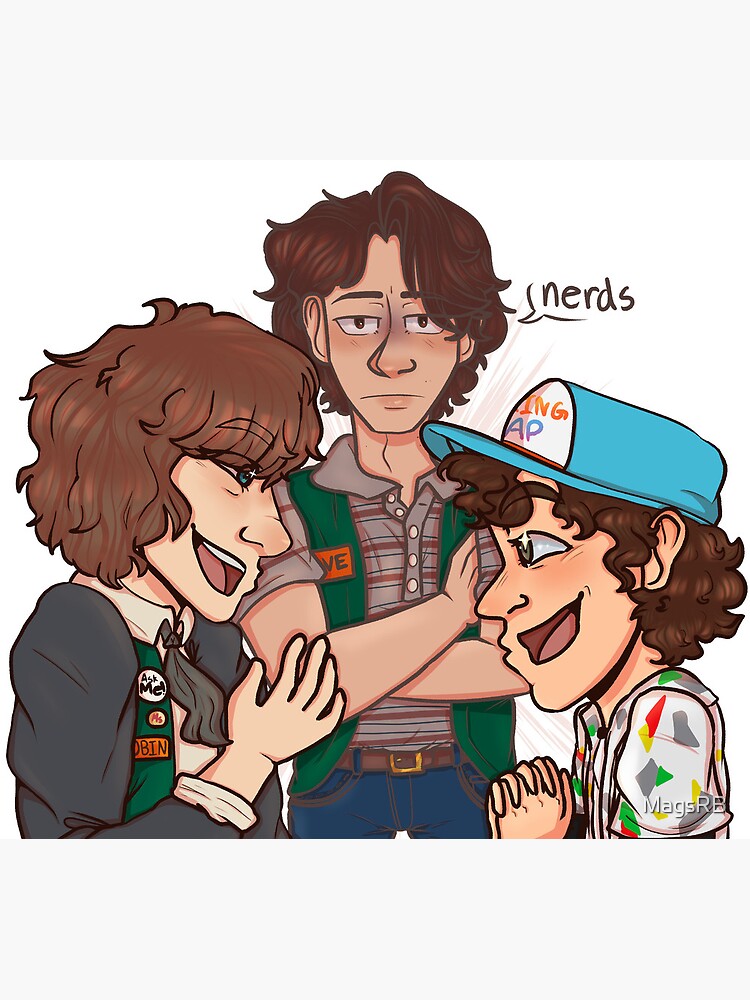 "Stranger Things Season Four Robin, Steve, and Dustin "Nerds" Sticker ...