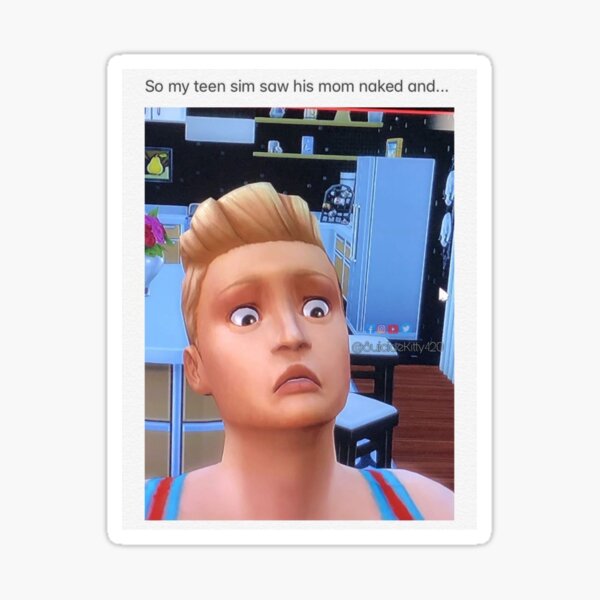 "funny sims 4 meme" Sticker by Hellomydesign | Redbubble