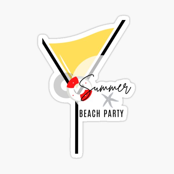 "Summer-Beach Party" Sticker for Sale by mehdishopping | Redbubble