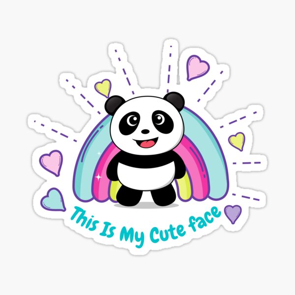 "This is my cute face" Sticker for Sale by Artistusha | Redbubble
