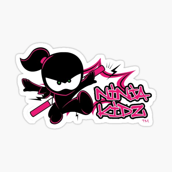 "ninja kidz girl" Sticker for Sale by Jackartd | Redbubble