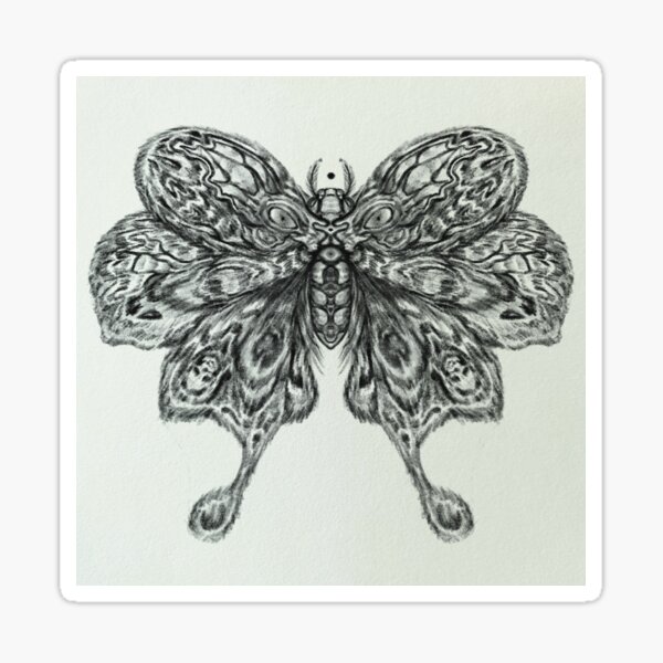 "death moth" Sticker for Sale by milkjpeg | Redbubble