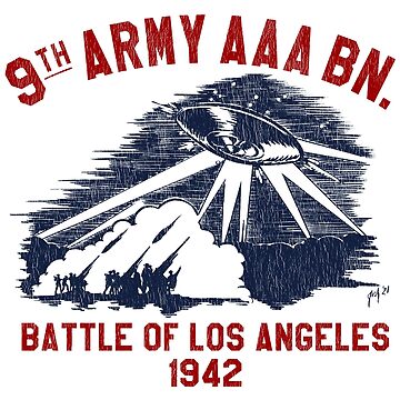 "1942 Battle Of Los Angeles 9th Army AAA BN." Essential T-Shirt by ...