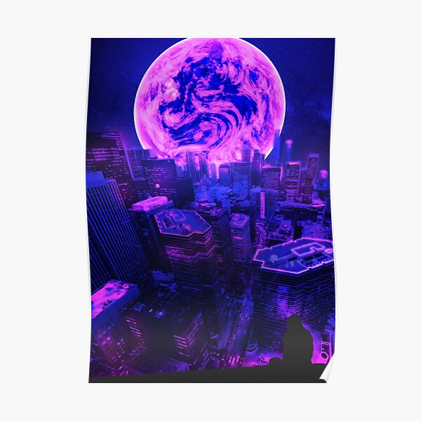 "cyber punk border of the city " Poster for Sale by capsoola | Redbubble